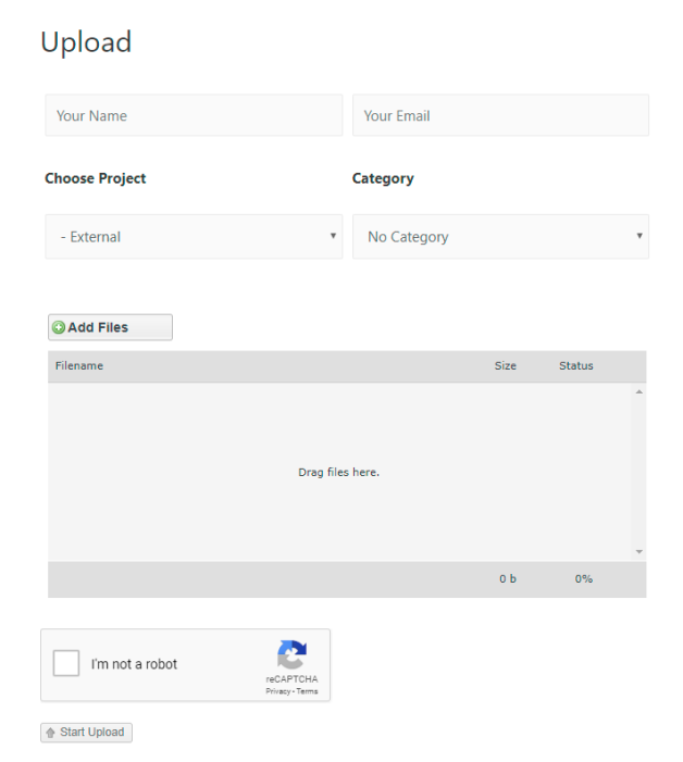 SP Client Document Manager Upload Form Shortcode – WordPress SP Project & Document Manager